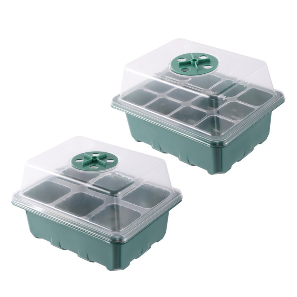 1Set Of transprance 6~12 Grid Plastic Nursery Pot Garden Plant Nursery ...