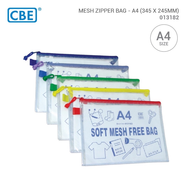 CBE SOFT MESH FREE BAG PLASTIC HOLDER WITH ZIP /Mesh Zipper Bag(B6/A5 ... CBE SOFT MESH FREE BAG PLASTIC HOLDER WITH ZIP /Mesh Zipper Bag(B6/A5 ...