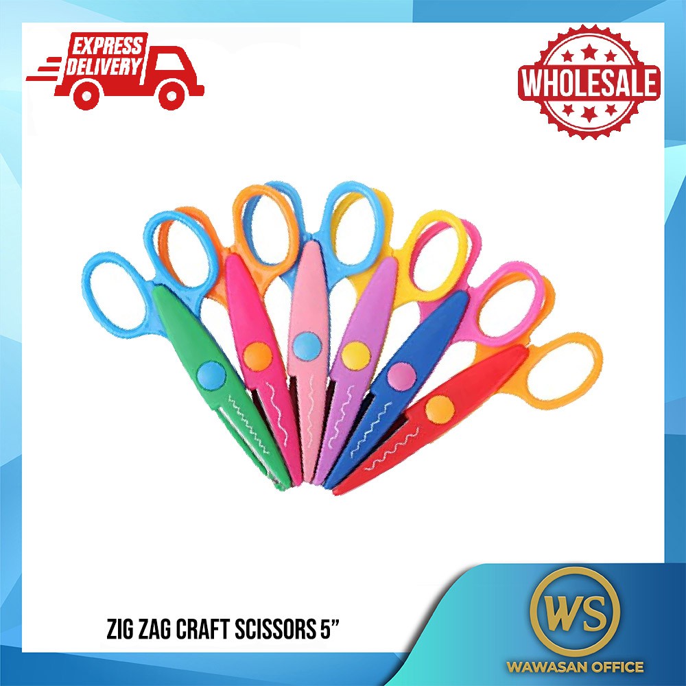 Zig Zag Scissor Craft Scissor Scissors Gunting DIY Laciness Zig Zag ...
