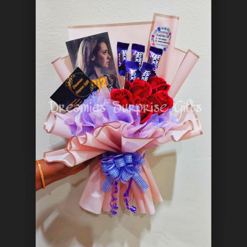 Perfume With Mini Cadbury And Soap Rose Bouquet | Shopee Malaysia