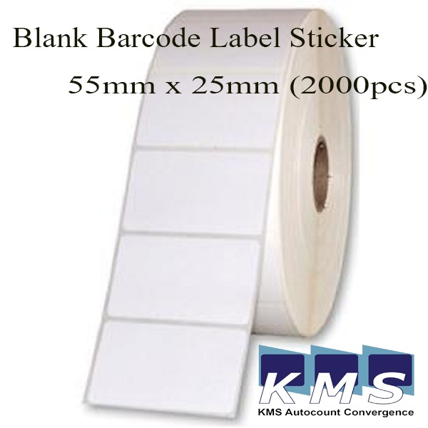 Blank Barcode Label Sticker 55mm x 25mm (2000pcs) (1roll) | Shopee Malaysia