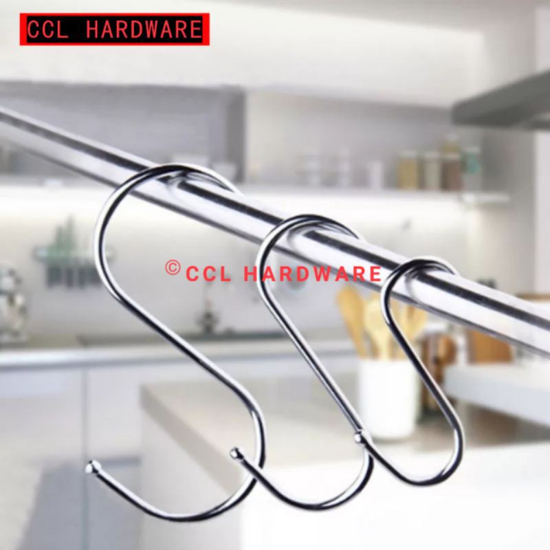 Powerful "S" Stainless Steel Shape Hook S Hook For Kitchen Pot Pan ...