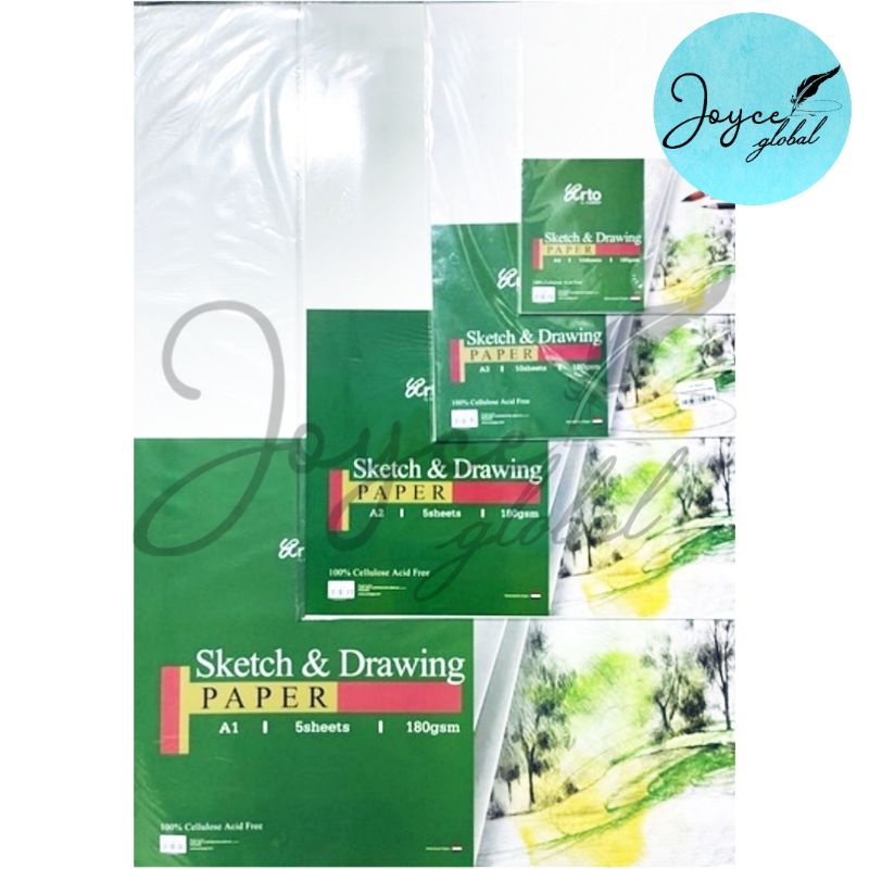Campap Arto Sketch & Drawing Paper 180gsm-A4 / A3 / A2 /A1 Size ...