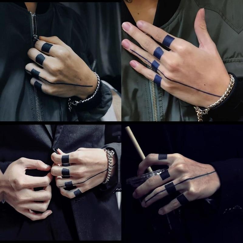 【MEET Magic Tattoo】 Tiktok Finger Square Straight Line Magic Tattoo ...