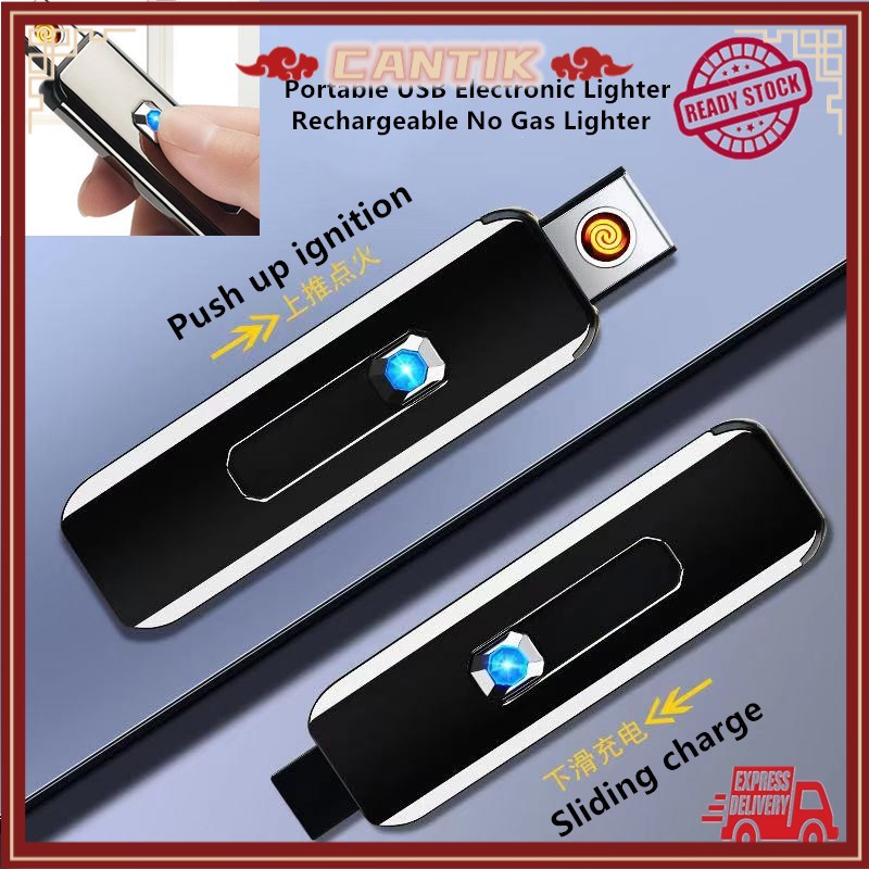 🔥READY STOCK 🔥Portable USB Electronic Flameless Cigarette Lighter ...