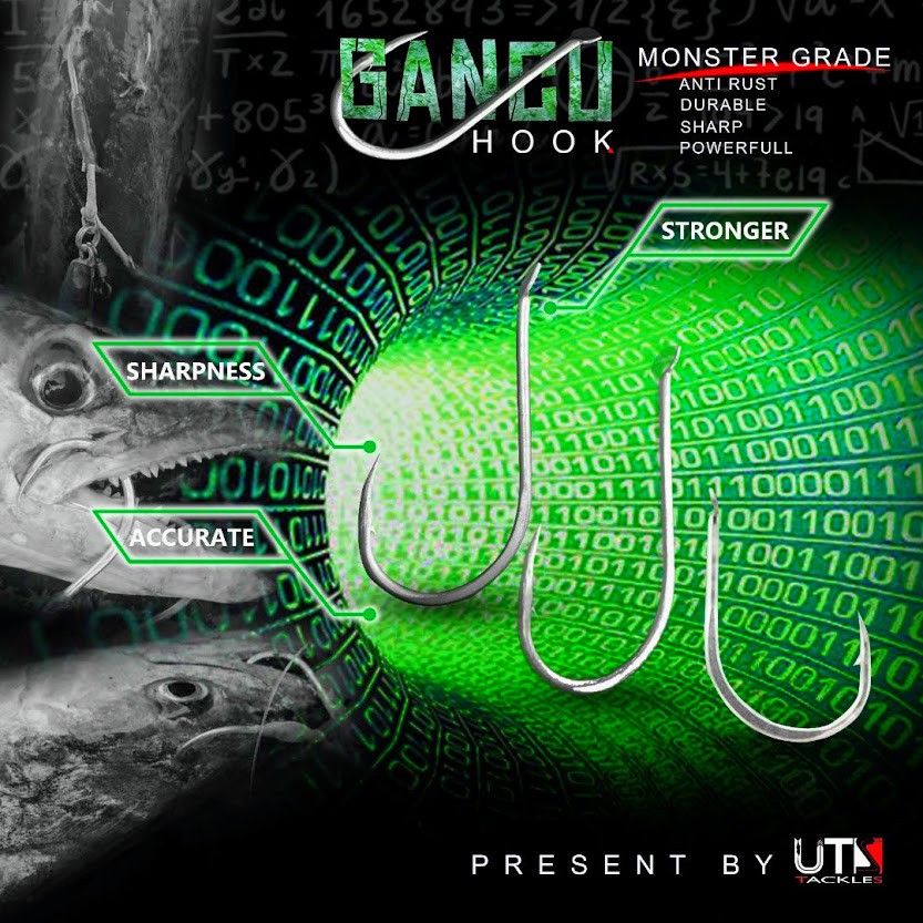 UTS Super Heavy Duty GANCU Pro Long Shank Mata Jigging Hook 2/0;3/0; 4/ ...