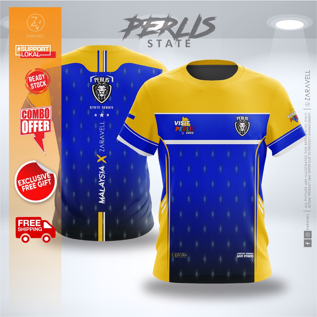 JERSI PERLIS FC (READYSTOCK) jersi murah printed tshirt microfiber ...