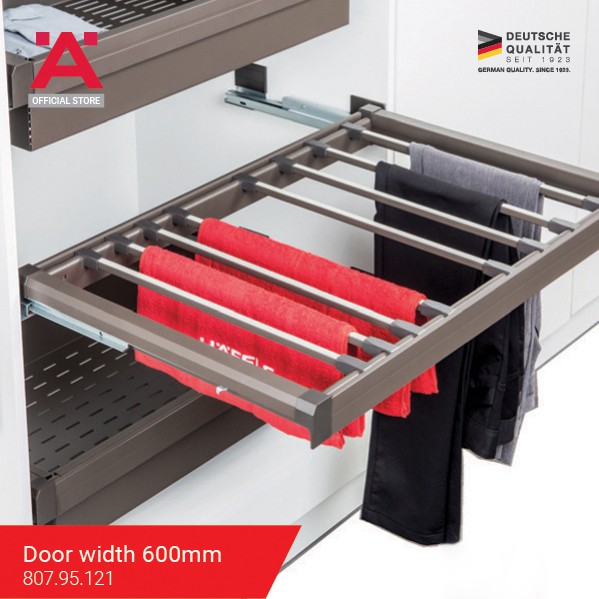 Hafele [Build In] Trouser Rack For Wardrobe 30kg Load Capacity Full ...