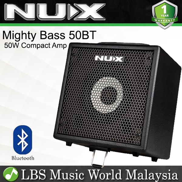 NUX Mighty Bass 50BT 50 watt Compact Modeling Bass Speaker Amplifier with Bluetooth Amp (50 BT ...