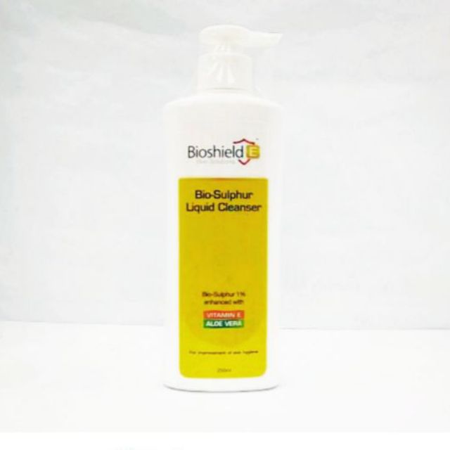 Bioshield E Bio Sulphur Liquid Cleanser 250ml w free sample | Shopee ...