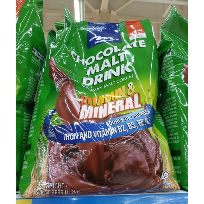 Meadows Brand Chocolate Malt Drink Source Of Iron & Vitamin B2, B3, B6 ...