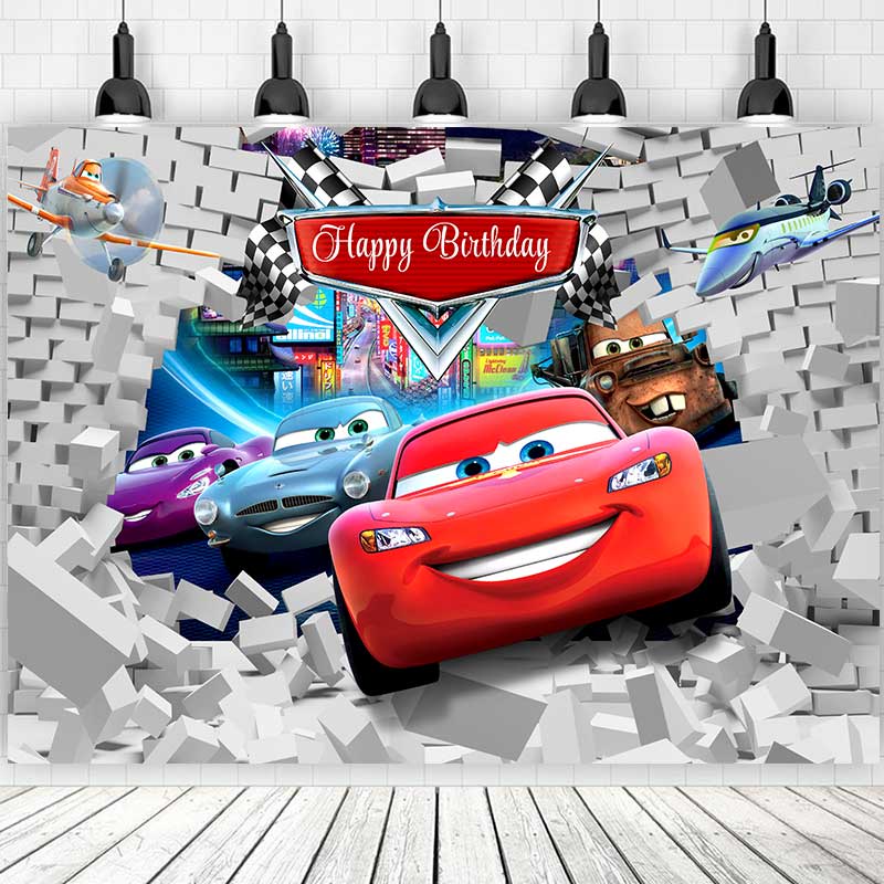 5 Options Race Cars For Boys Birthday Backdrop Photography Baby Shower ...