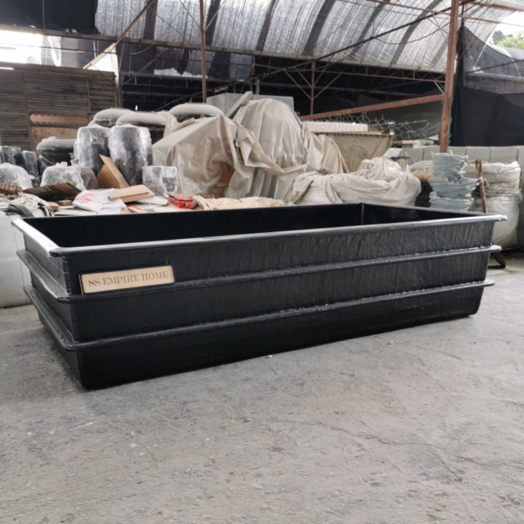 NEX 8 x4x2 Black Fiberglass Fish Tank Water Pond Aquarium Premium Heavy ...