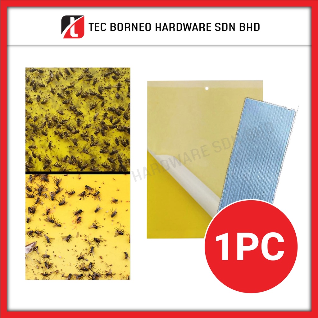 TEC [1 PCS] Pelekat Serangga Kuning Gam Perangkap 15cm x 20cm Double ...