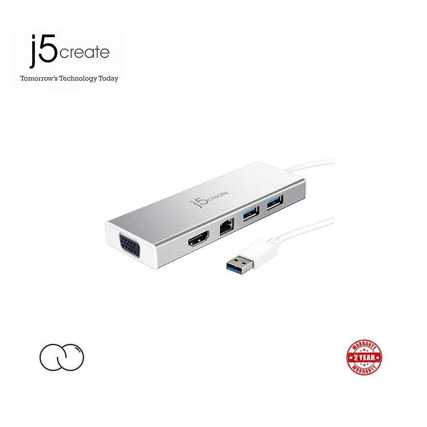 J5 Create USB 3.0 MINI DOCK ADAPTER / HDMI / VGA Dual Display / RJ45 ... J5 Create USB 3.0 MINI DOCK ADAPTER / HDMI / VGA Dual Display / RJ45 ...