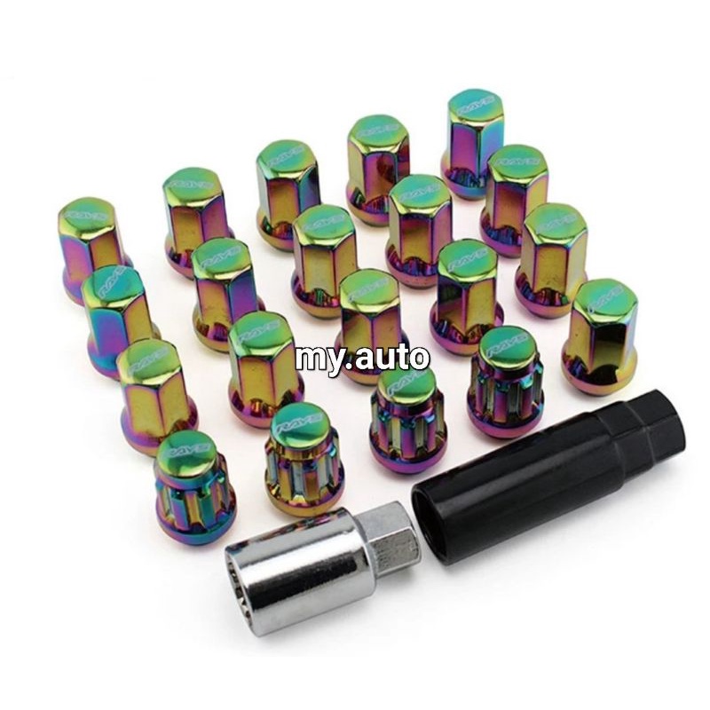 iRays Steel Tyre Racing Lock & Nut(Short)Sport Rim Nut Besi Pendek ...