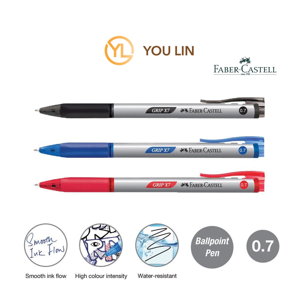 Faber Castell Grip X7 0.7mm Ball Point Pen | Shopee Malaysia