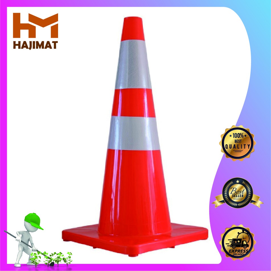 30 inch Safety Traffic Pvc Cone/Kon Keselamatan Jalan Raya 30inci ...