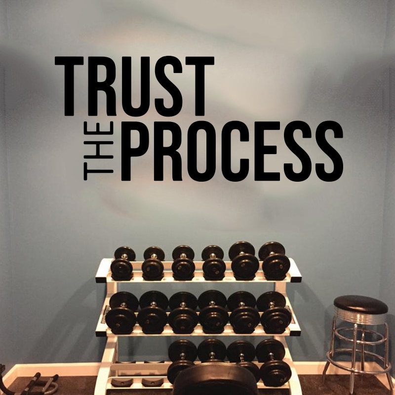 Trust The Process Wall Sticker Gym Office Classroom Inspirational ...