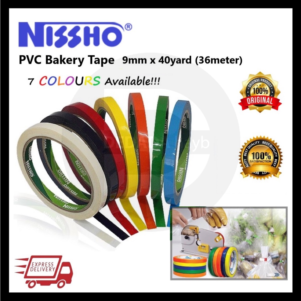 Nissho PVC Bakery Tape 9mm x 40yard | Shopee Malaysia