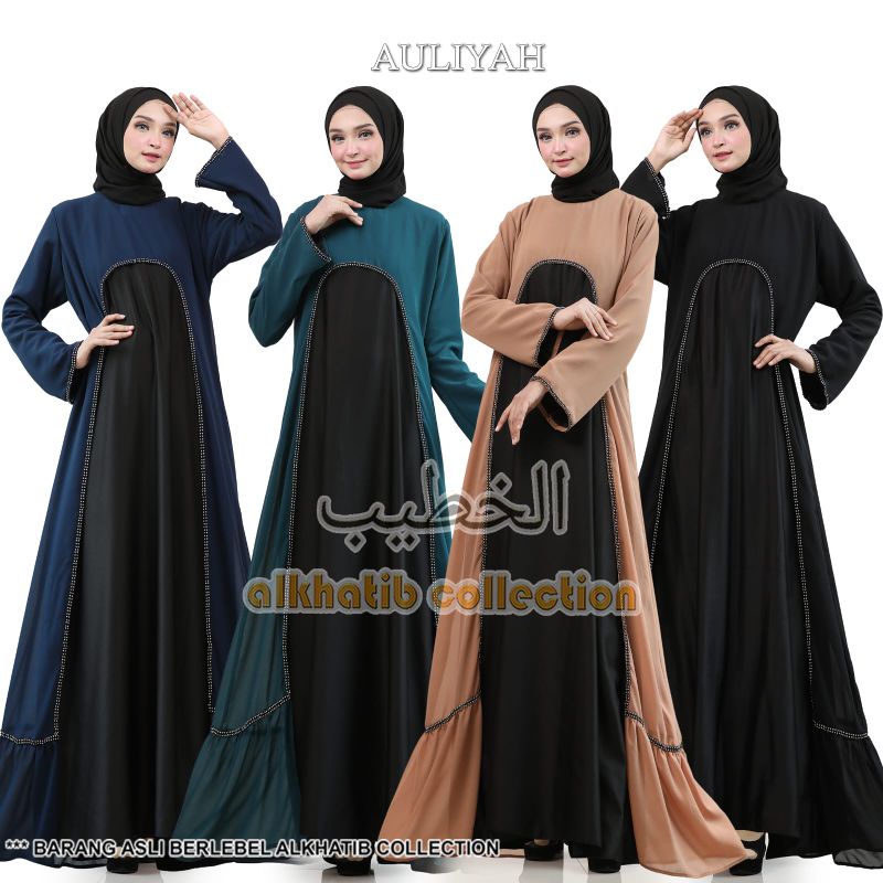 Abaya Dannisb AULIYAH Pashmina Chiffon LAYER Sleeve Cuff | Shopee Malaysia