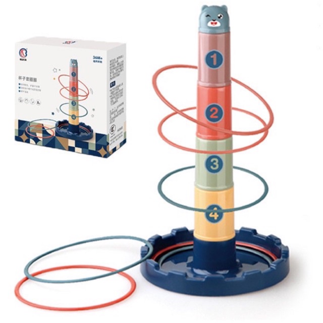 Ready Stock🌻Mini Size Creative Kids Stacking Rainbow Tower Ring toy for ...