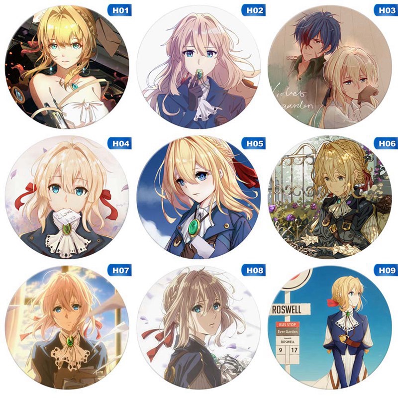 flowersqueen Hot Anime Violet Evergarden Cosplay Badge Cartoon Pretty ...