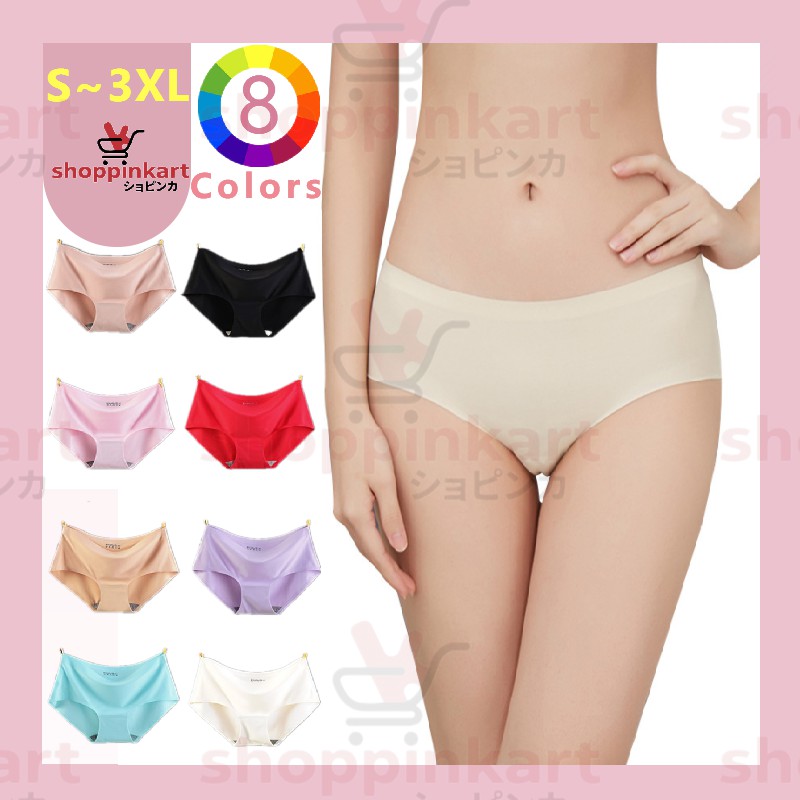 Womens Seamless Ice Silk Panties Briefs One Piece Ultra Thin Underwear