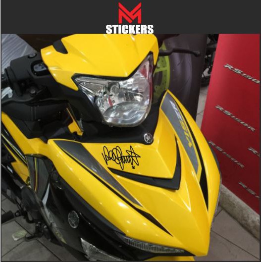 VALENTINO ROSSI SIGNATURE SIGN STICKER MOTORCYCLE YAMAHA Y15ZR 125Z ...