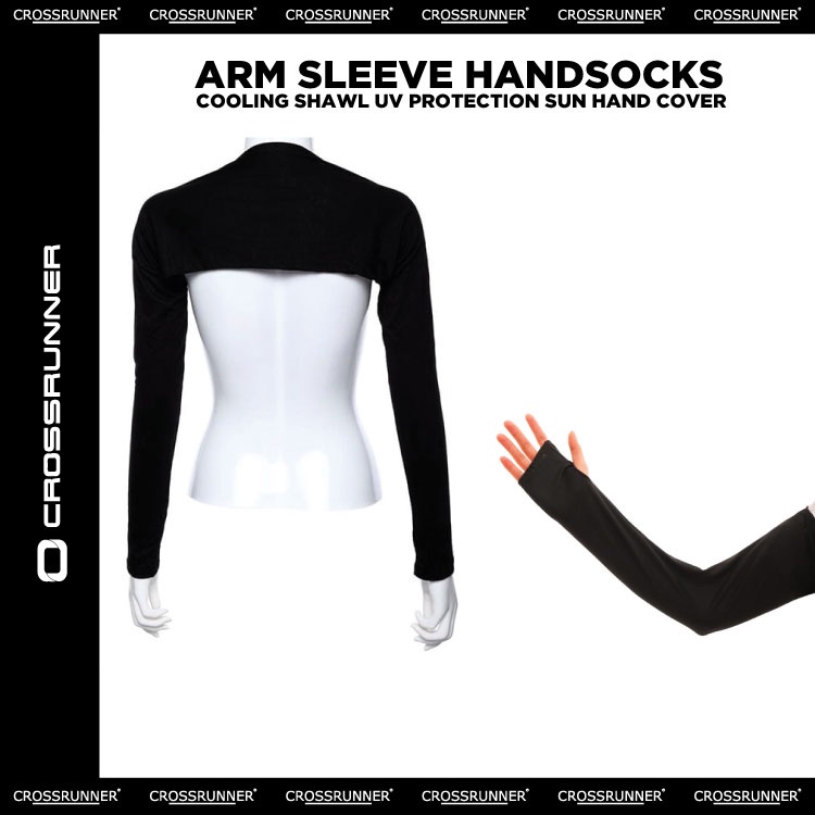 CROSSRUNNER Women Arm Sleeve Cover Shoulder Handsock Hand Sock Hijab ...