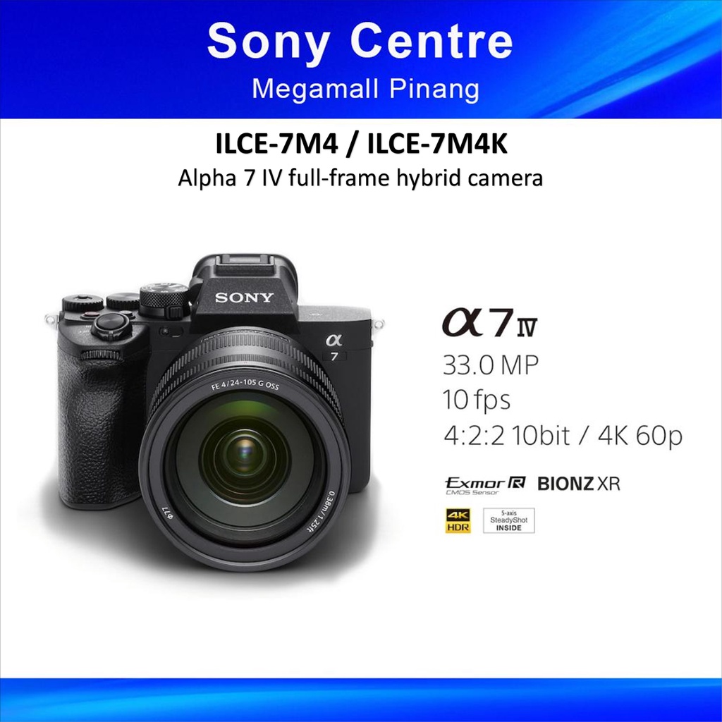 Ilce-7m4   Ilce-7m4k Alpha 7 Iv Full-frame Hybrid Camera ( A7m4 A7 