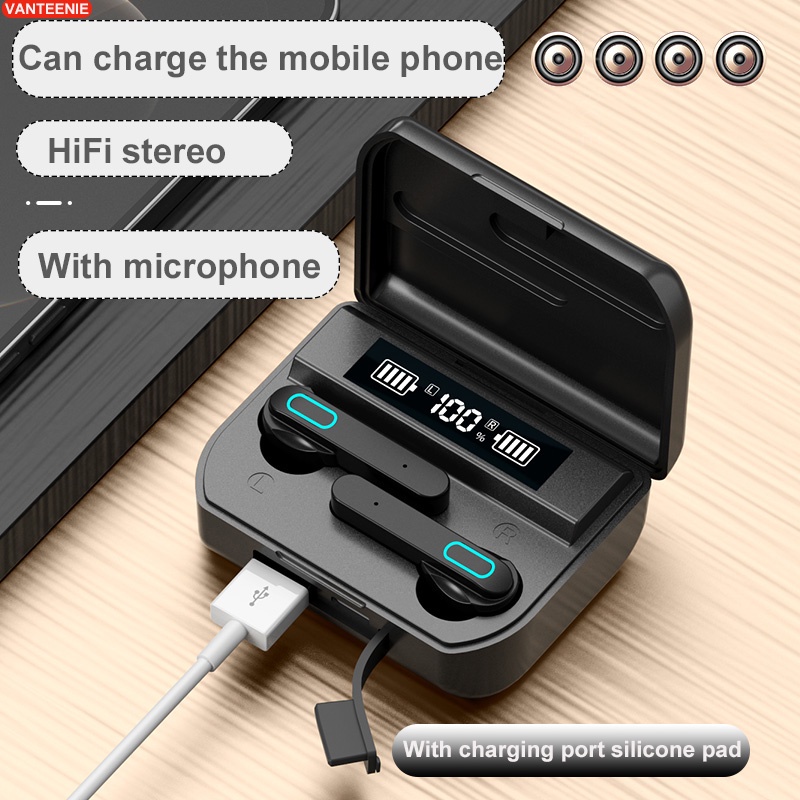 VANTEENIE Wireless Bluetooth Earphones BT5.2 18D Gaming Headset HiFi ...