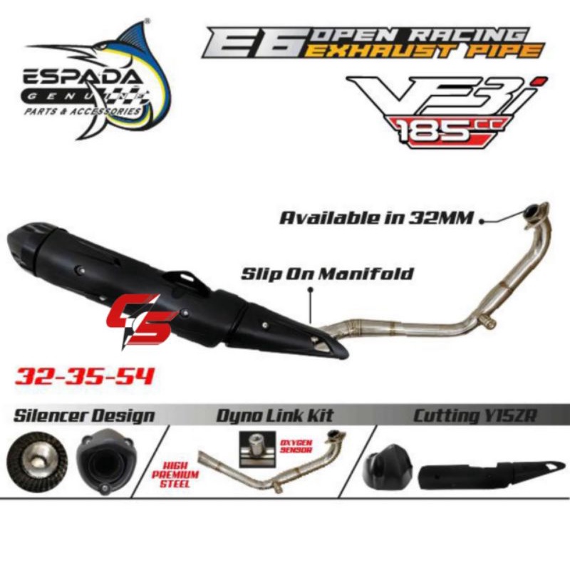 Espada Exhaust Std Racing E4 E5 E6 E7 V5 BP1 BP2 Y16ZR Y15ZR EX5 RS150 RSX VF3i LC135 V8 RFS150 ...