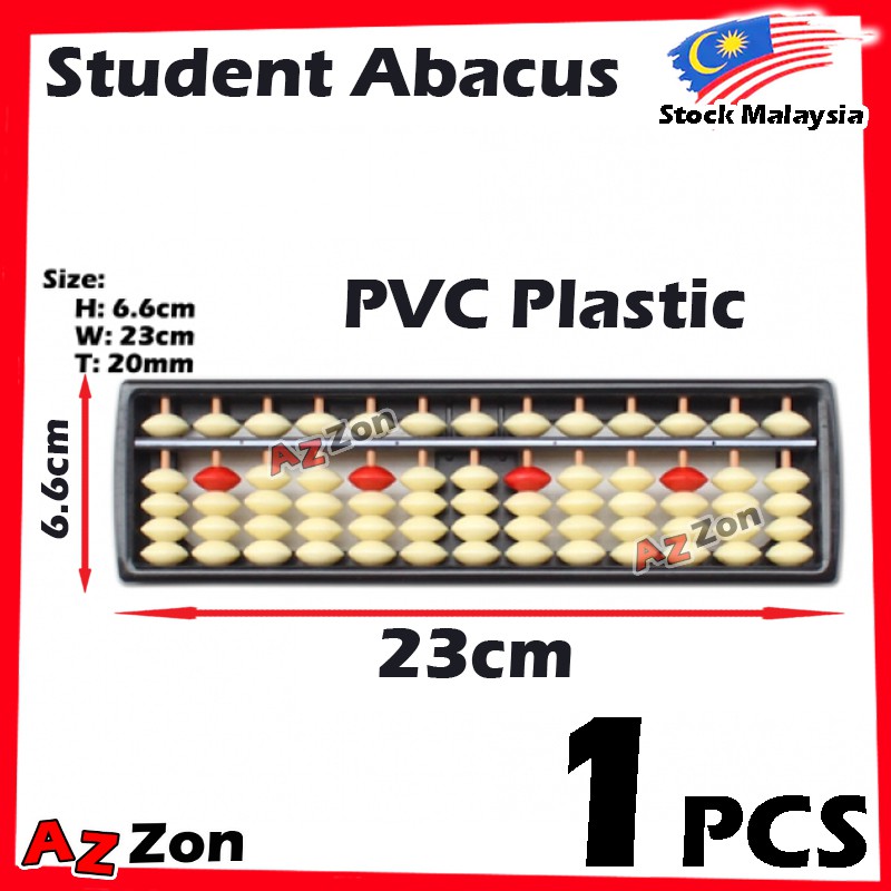 Student PVC Plastic Abacus 13-Digit PVC School Student Abacus | Shopee ...