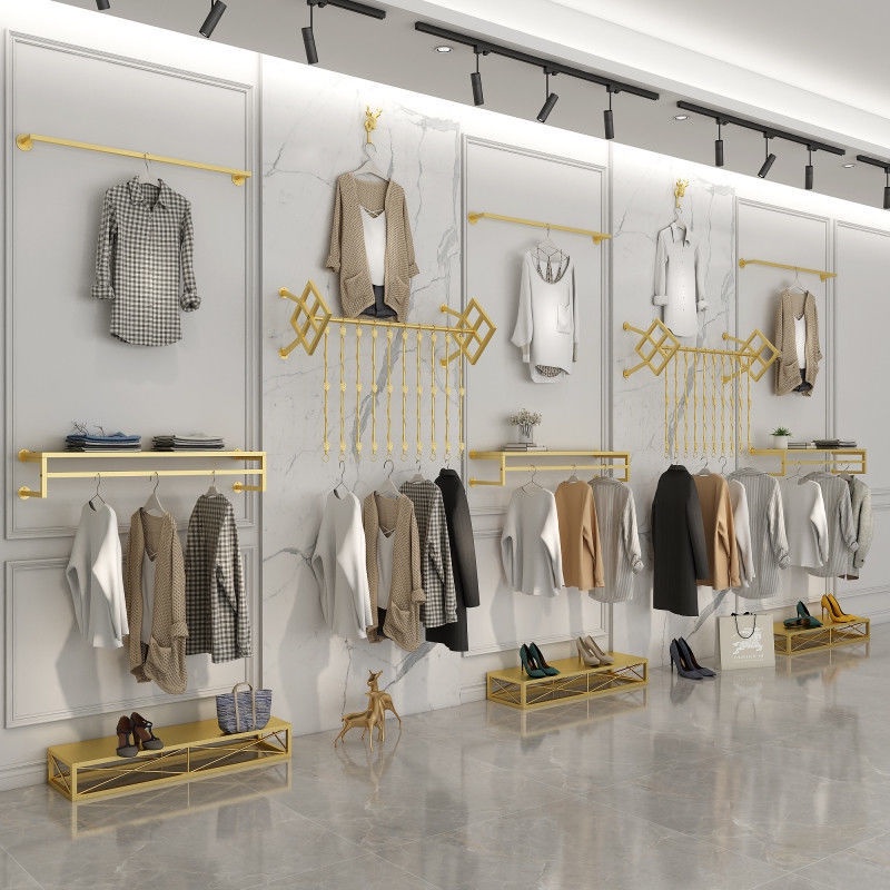 Clothing Store Display Rack Clothes Rack Display Rack On The Wall ...