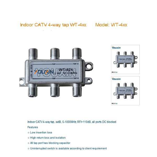 Indoor MATV/CATV 4 Way tap for MYTV 5-1000 MHz | Shopee Malaysia