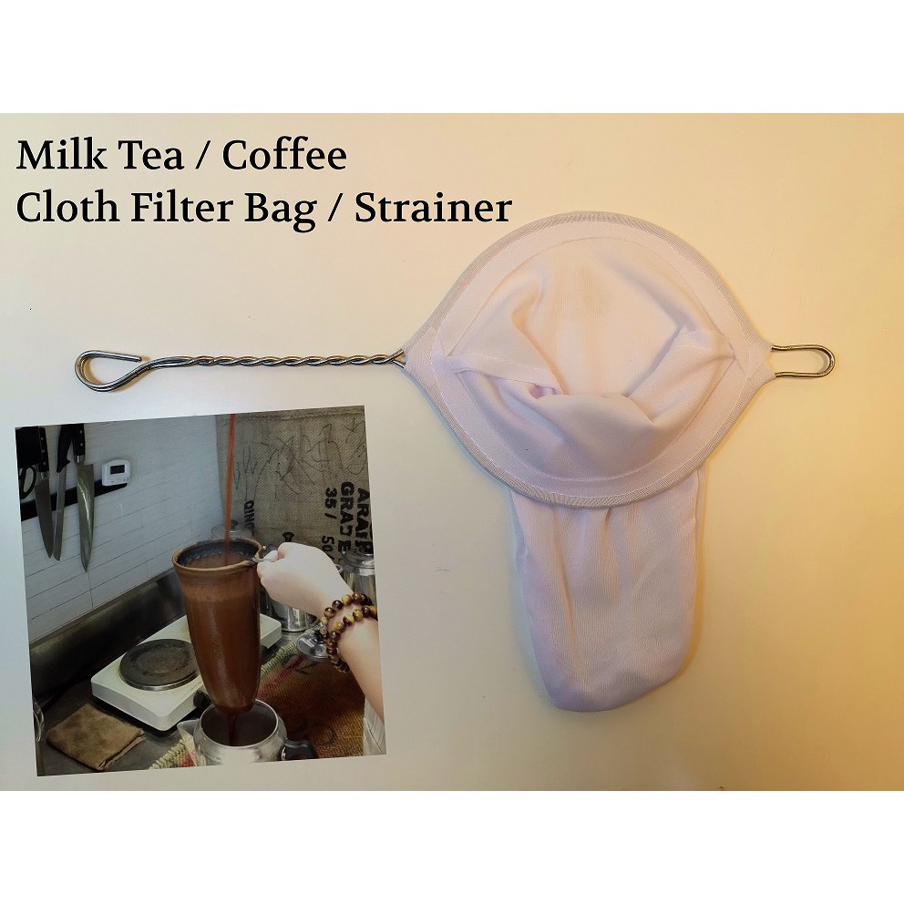HK Milk Tea / Coffee Cloth Filter Bag / Strainer 奶茶 / 咖啡滤网 | Shopee ...