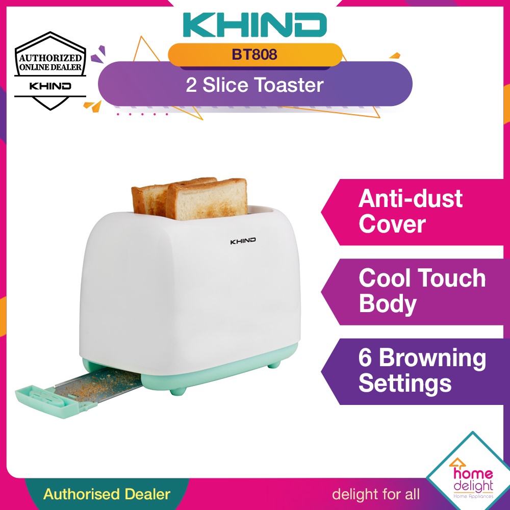Khind Bread Toaster 2 Slice [ BT808 ] / MIstral Toaster 2 Slice ...