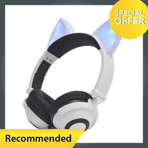Best Seller LX-X109 Foldable Fox Ear Headphones Flashing LED Lights for ...