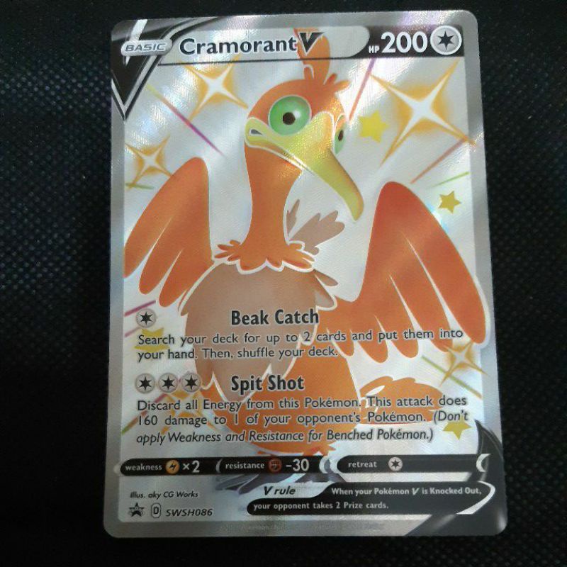 Pokemon Card TCG: Shining Fates: Cramorant V SWSH086 Promo Shiny Rare ...