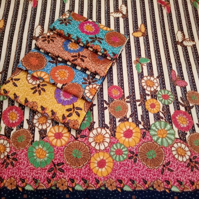 Kain Batik Mataram/ Batik Lepas Asli Jawa Motif sakura Series | Shopee ...