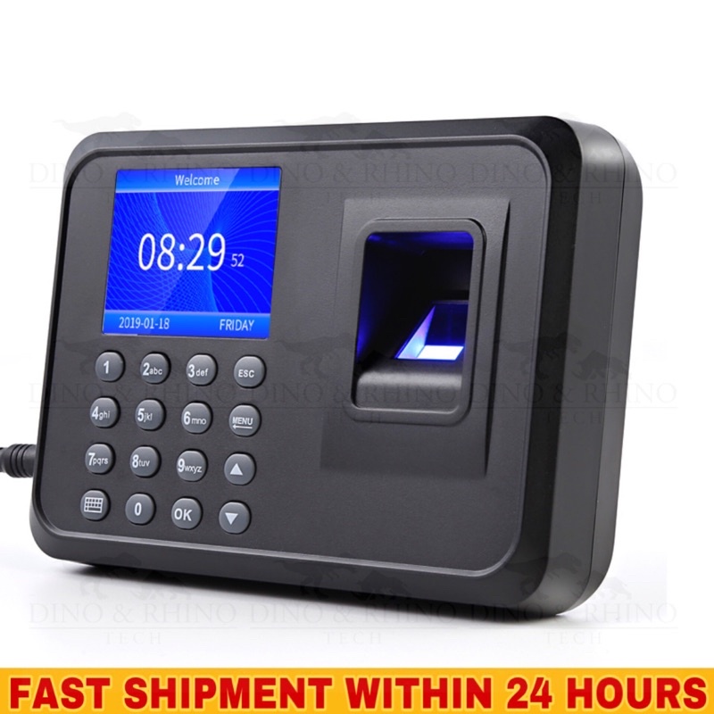 Biometric Fingerprint Attendance Machine Thumbprint Record Digital Time Recorder Office Worker ...