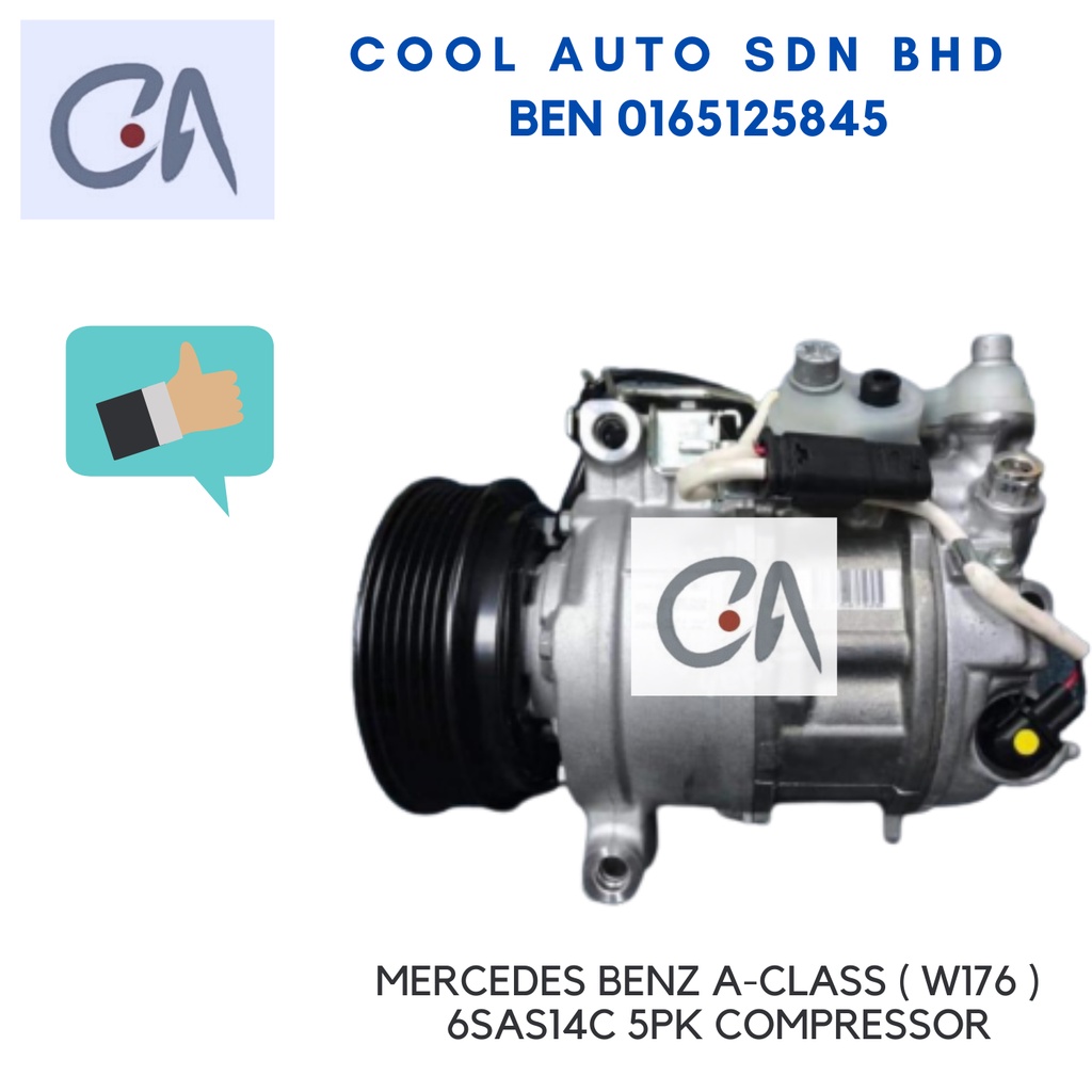 🔥READY STOCK 🔥MERCEDES BENZ A-CLASS ( W176 ) 6SAS14C 5PK COMPRESSOR ...