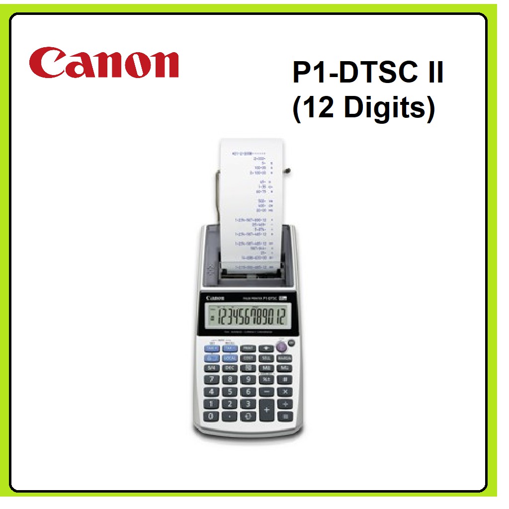 Canon Mini Printer Calculator P1-DTSC II (12 Digits) | Shopee Malaysia