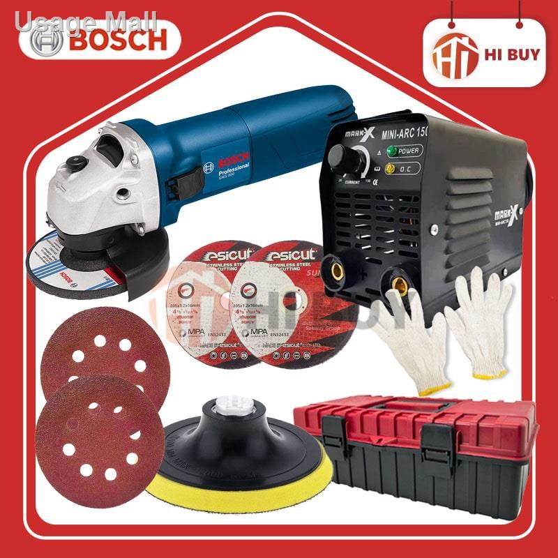 ﹉BOSCH ANGLE GRINDER 4" (GWS 060) + MARK-X MINI WELDING MACHINE (MKX ...