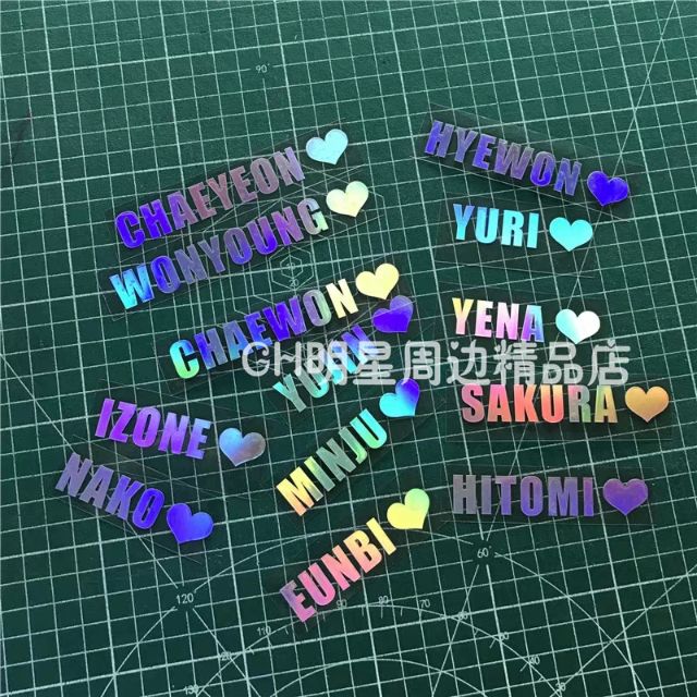 Izone kpop hologram laser sticker Holographic lightstick | Shopee Malaysia