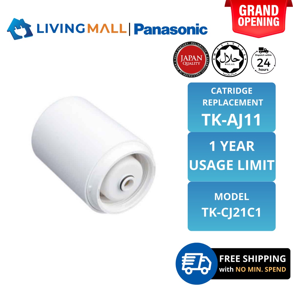 Panasonic TK-CJ21C1 Water Filter Replacement Cartridge For TK-AJ11 Removes 9 Substances Bacteria ...