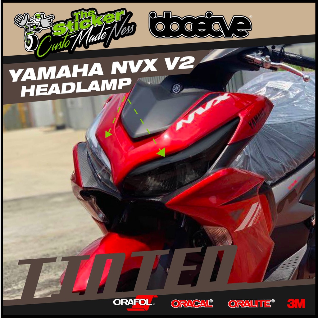 YAMAHA NVX 155 V2 / V3 TINTED HEADLAMP - ORACAL 0RIGINAL- 5 YEARS ...
