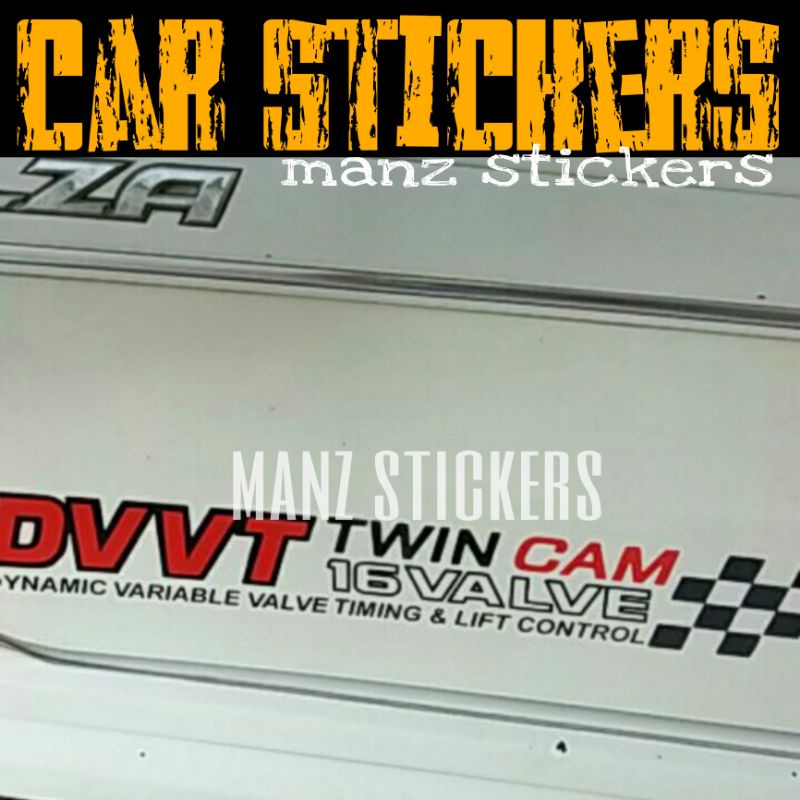 [24 HOURS SHIP] STIKER KERETA PERODUA DVVT TWIN CAM 16 VALVE (LEFT ...