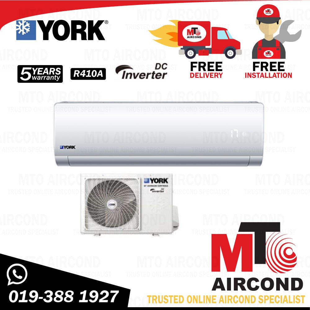 [ MTO ] YORK 2.5HP INVERTER R410A AIR COND AIR CONDITIONER YWM5J22AAS-W ...